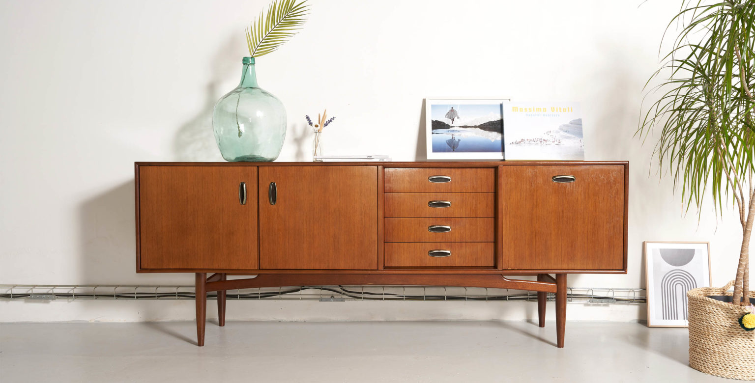 Enfilade G Plan vintage, style scandinave, 205cm ⚡︎ VENDUE - room 30